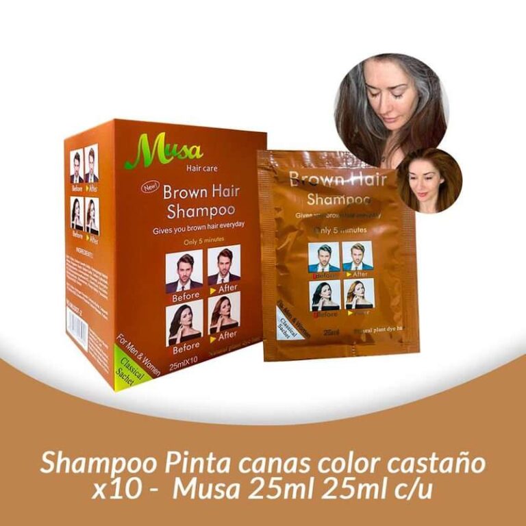Shampoo anticana color Marrón Castaño set de 10 sachets - Sharwinn